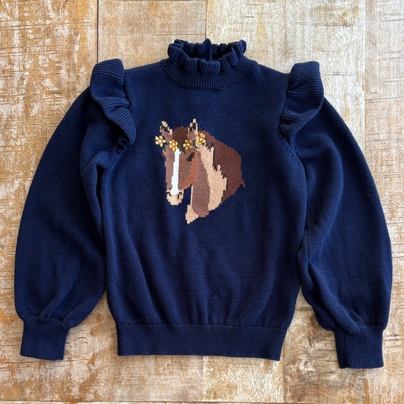 Janie and Jack | Shirts & Tops | Janie And Jack Girls Horse Sweater 4t ...